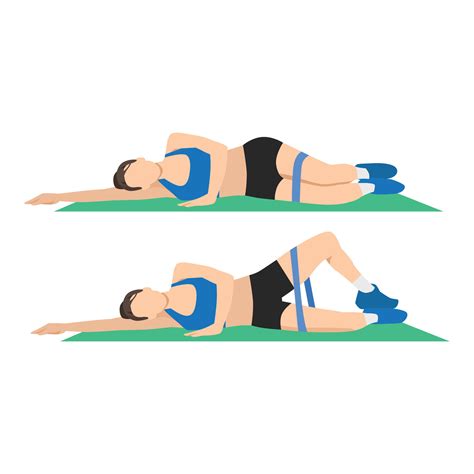 Woman Doing Supinated Clamshell Exercise 27439554 Vector Art At Vecteezy