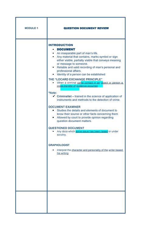 module 1 n 2 qd module 1 question document review introduction