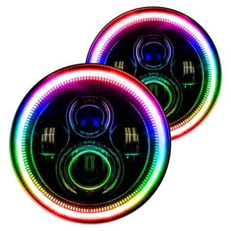 Oracle Lighting® 7 Round Led Projector Headlights With Colorshift