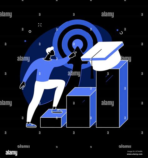 Educational Trajectory Abstract Concept Vector Illustration Stock