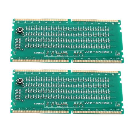 2x Ddr4 Test Card Ram Memory Slot Out Led Desktop Motherboard Repair