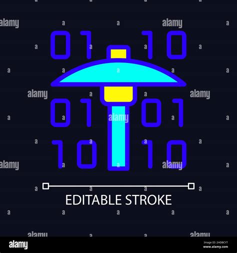 Data Mining Rgb Color Pixel Perfect Icon For Dark Theme Stock Vector Image And Art Alamy