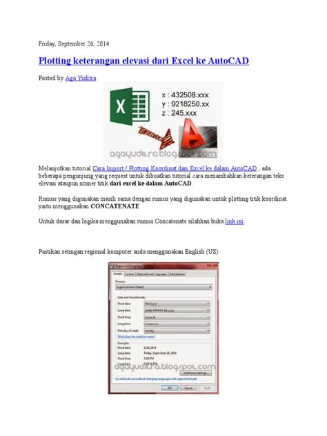 pdf plotiing keterangan elevasi dari excel ke autocad dokumen tips