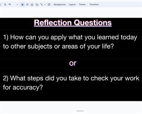 Automatic Reflection Question Selector And Display By The Ultimate