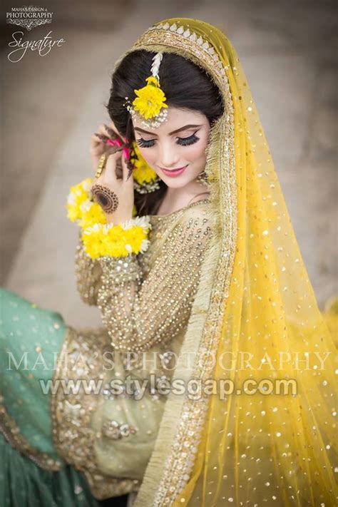 Elegant Mehndi Bride Dress Latest Bridal Mehndi Dresses Wedding