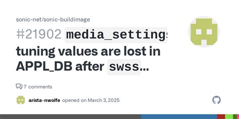`media settings json` tuning values are lost in appl db after `swss