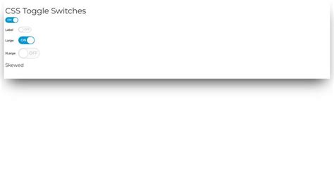 Css Toggle Switch