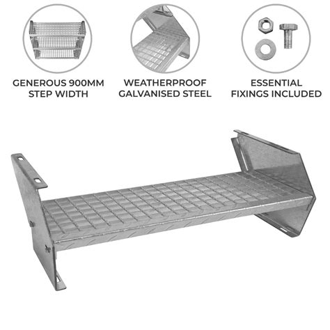 Additional Galvanised Steel Steps 900mm Wide Monster Shop Uk