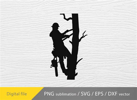 Tree Arborist Svg Tree Services Svg Tree Cutter Climbing Cricut File