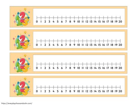 1 20 Number Line Printable
