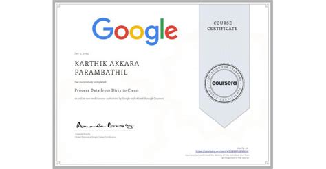 karthik a p on linkedin completion certificate for process data from