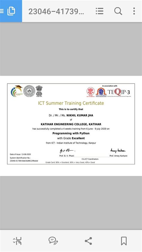 Nikhil Kumar Jha On Linkedin Completed Programming In Python Training