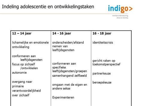 Ontwikkelingstaken Gerangschikt Volgens Leeftijd Foto Foto Zelfbeeld