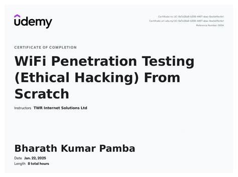 Wifipenetrationtesting Cybersecurity Continuouslearning Networking Bharath Kumar