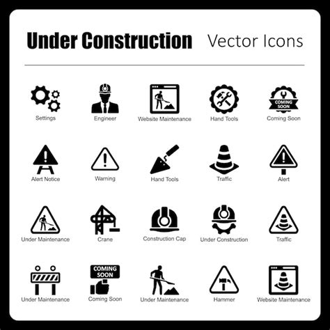 En Cours De Construction Vecteur Premium