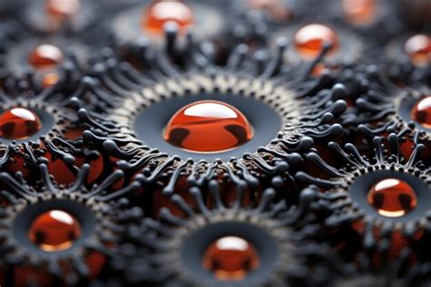 premium ai image there is a close up of a red and black object