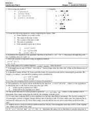 Unit Review Part Docx MCR U Unit Review Part I Solve Using Any Method A X X B