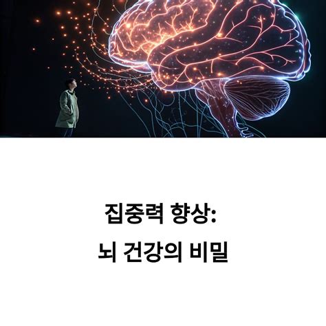 집중력 향상을 위한 뇌 건강 습관