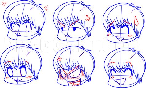 How To Draw Chibi Expressions Drawing Step By Step By Dawn Dragoart