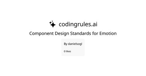 component design standards for emotion coding rules codingrules ai