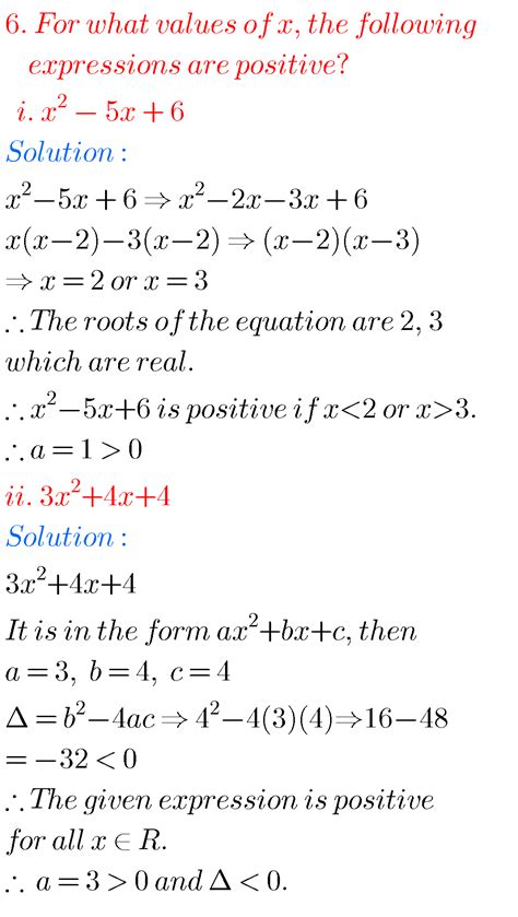 Inter Maths Solutions For Quadratic Expressions Exercise 3 B Chapter 3 Second Year Inter Maths