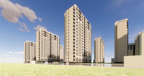 大都会风格高层住宅su模型 铅笔汇 高品质su模型交流分享平台