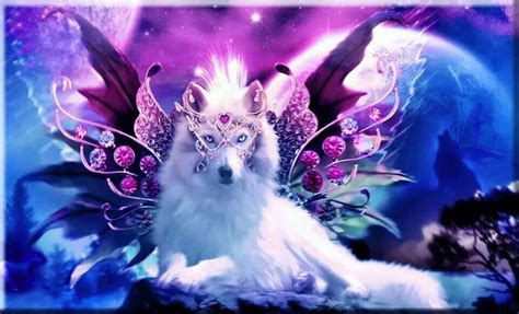 Pretty Anime Wolf With Wings