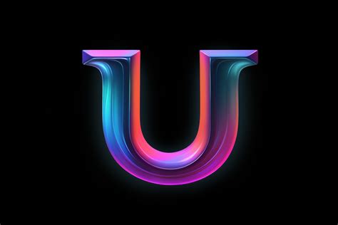 Colorful Dichroic Film Font Letter U I Graphic By Saydurf · Creative