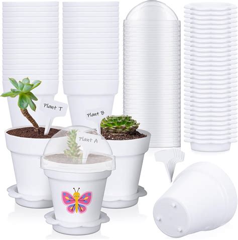 Jingmore 30 Pcs Plant Nursery Pots With Humidity Dome 2 95