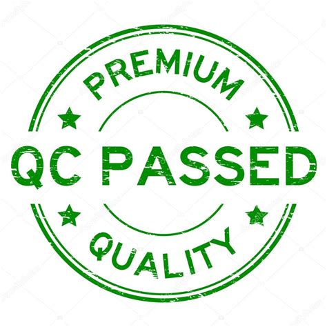 Grunge Green Premium Quality And Qc Pass Rubber Stamp Stock Vector