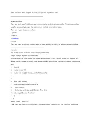 Core Java Notes With Examples DOCX