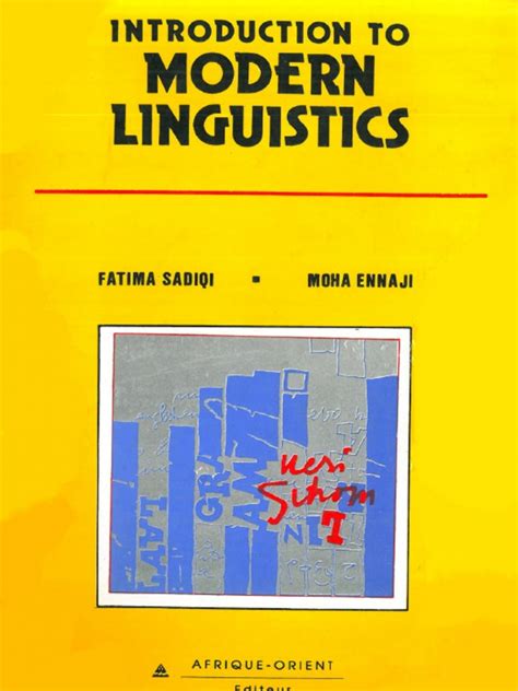 Introduction To Modern Linguistics Fatima Sadiqi Moha Ennaji Pdf