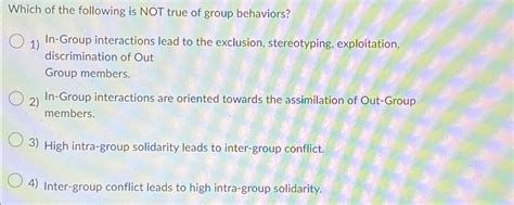 solved which of the following is not true of group