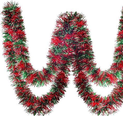 10m Christmas Decorations Tinsel Garlands Chunky Tinsel Ornament For