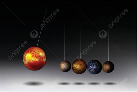Newtons Cradle Adaptation To Solar System Orb Creative Artistic Vector Orb Creative Artistic