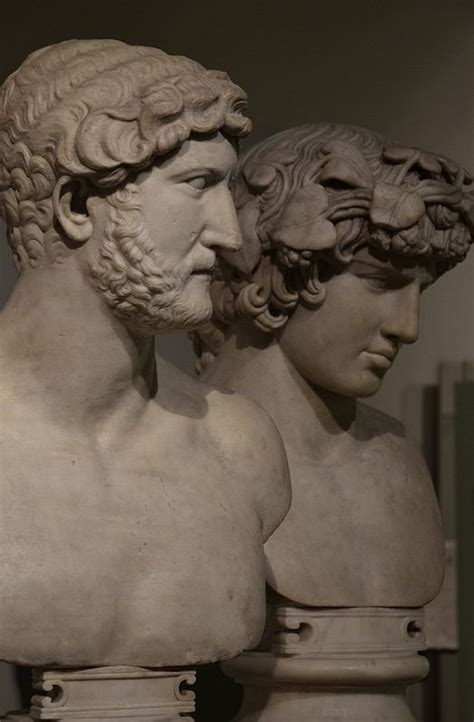 Marble Busts Of Hadrian Antinous From Rome Roman Empire British Museum