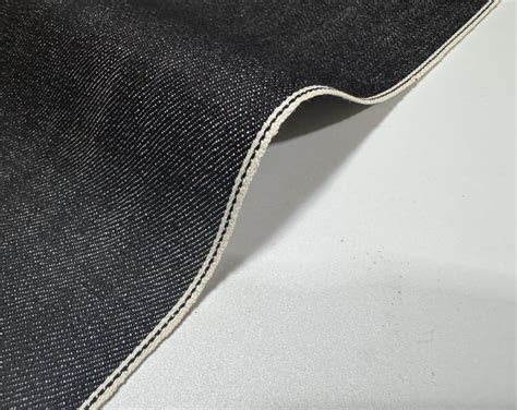 14 Oz Japanese Cotton Black Denim Fabric With Black Selvage By The Yard