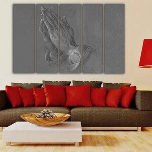 Praying Hands Art Print On Canvas Religious T Hand Drawing Religious
