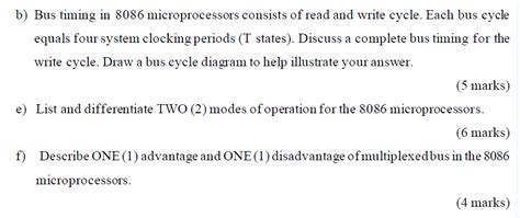 Solved B Bus Timing In Microprocessors Consists Of Chegg Com