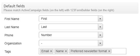 ActiveCampaign Integration For Web Forms FormBuilder