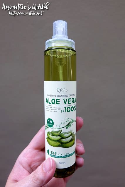 Esfolio Aloe Vera Moisture Soothing Gel Mist Review - Animetric's World