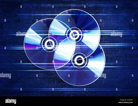 Conceptual Image With CD Disk And Binary Code Stock Photo Alamy