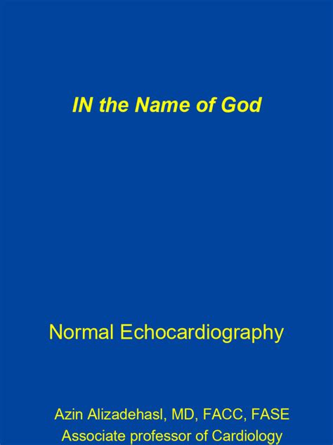 Normal Echocardiography Pdf