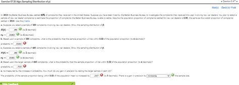 solved exercise 07 35 algo sampling distribution of p