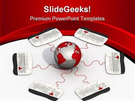 Global Connection Computer Powerpoint Templates And Powerpoint