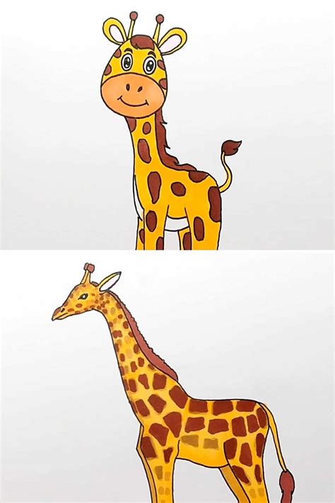 How To Draw A Giraffe Step By Step Easy