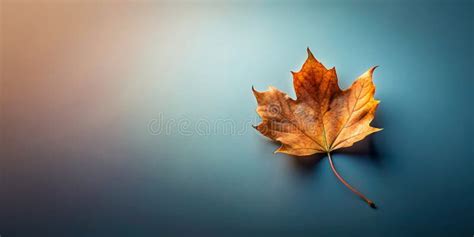 Fading Leaf On A Gradient Background Generative By Ai Stock