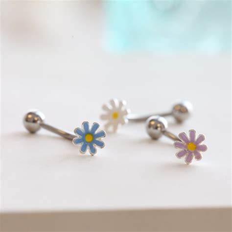 Daisy Belly Button Ring Origami Jewels