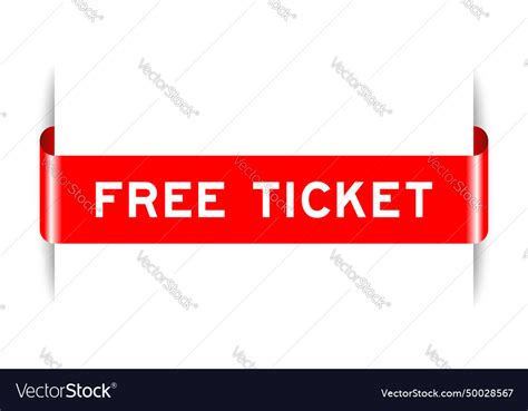 Red Color Inserted Label Banner With Word Free Vector Image