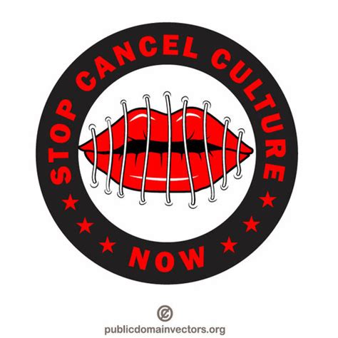 Stop Cancel Culture Sticker Public Domain Vectors